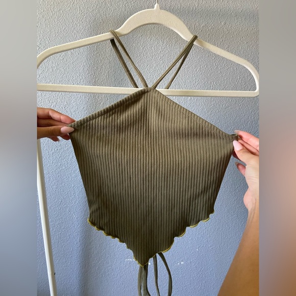 wild fable | Tops | Target Green Open Back Halter Top | Poshmark